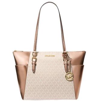 Michael Kors Charlotte Grand sac fourre-tout zipp&eacute;, rose gold, Large