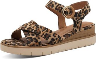Tamaris Femme Damen 1-28202-42 Sandale cale, Léopard, 41 EU
