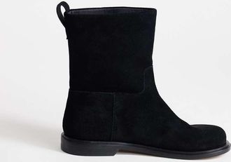 Topshop Pascal bottines en cuir v&eacute;ritable noires