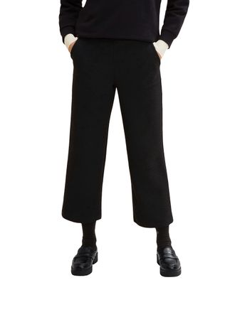 Tom Tailor Damen 1034159 Loose Fit Stoffhose, 14482 - Deep Black, 36W / 28L