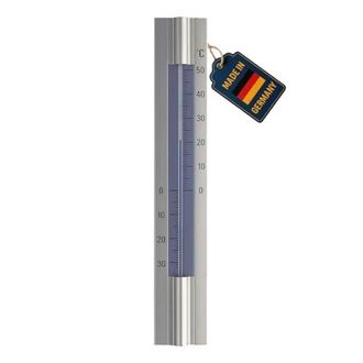 TFA Dostmann Analoges Innen-Au&szlig;en-Thermometer, 12.2045, aus Aluminum, Silber, L 50 x B 14 x H 300 mm
