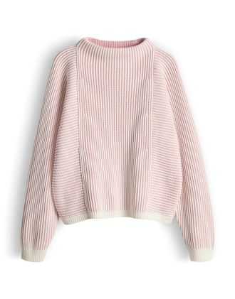 OPUS Damen Pullover | POZOLI Regular Pullover mit dynamischen Streifenstrick Coral Blush, 36