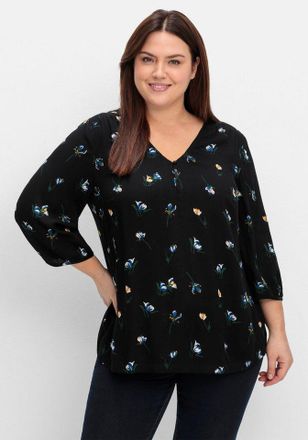 Sheego Klassische Bluse Tunika 3/4-Arm