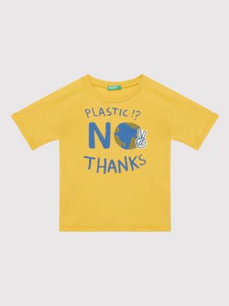 Benetton United Colors Of Benetton T-Shirt 3Z7QC101E Gelb Regular Fit