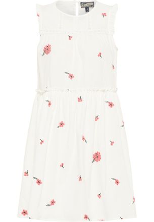 Dreimaster Dreimaster Midikleid Damen Wollweiss Koralle