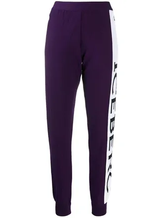 Iceberg pantalon de jogging &agrave; logo - Violet