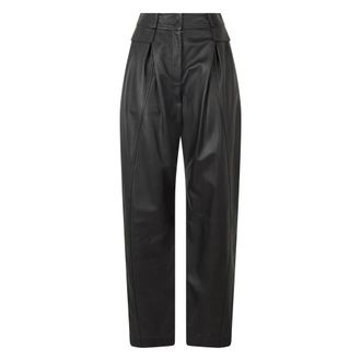 Alberta Ferretti Wide Fit Lederhose - - Trousers - Damen - Schwarzk - S