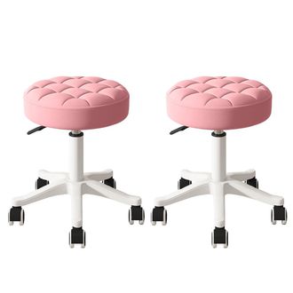 Generic Make-up-Stuhl, Verstellbarer, drehbarer Schreibtischstuhl, bequemer Arbeitshocker aus Kunstleder ohne Armlehnen und ohne Rückenlehne, ideal für das Ho