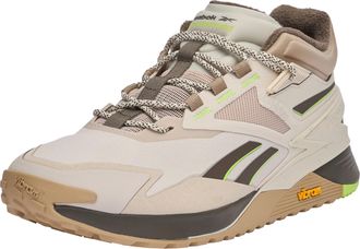 Reebok Unisex Nano X3 Adventure Winter Sneaker, Stuck Boulder Beige F23 Laser Lime F23, 42.5 EU