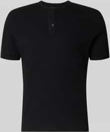 Review T-Shirt mit kurzer Knopfleiste