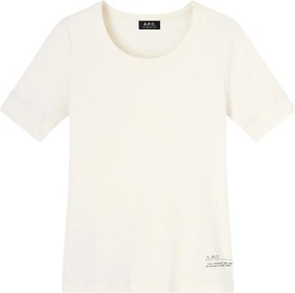 A.P.C. A.p.c., Femme, Tops, Blanc, Taille: 40 FR Slim Cotton T-Shirt