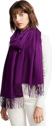 Maamgic Foulard Echarpe xxl echarpe printemps Femme Homme 200 * 70CM Hiver Touch&eacute; Soyeux Multi-Couleur El&eacute;gant Ch&acirc;le Doux pour Mariage Party Soiree, Violet Fo