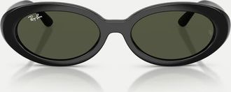 Ray-Ban Rb2223 - Ovale Sonnenbrille in Schwarz mit gr&uuml;nen Gl&auml;sern