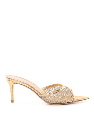 Gianvito Rossi Mules - M&eacute;tallique