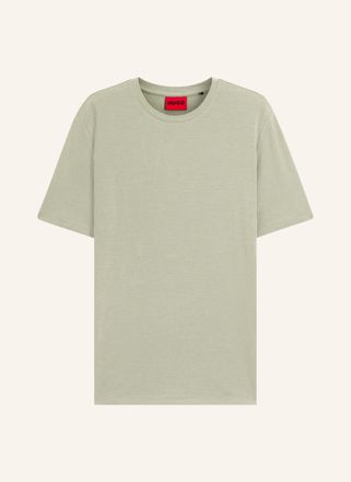 HUGO BOSS Hugo T-Shirt Dulerostee Mit Leinen gruen