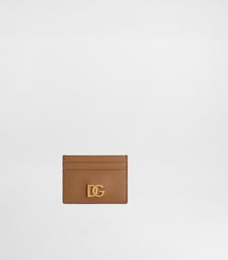 Dolce & Gabbana Woven Dg Logo Card Holder - Frau Geldb&ouml;rsen Und Kleinlederwaren Braun Leder Onesize