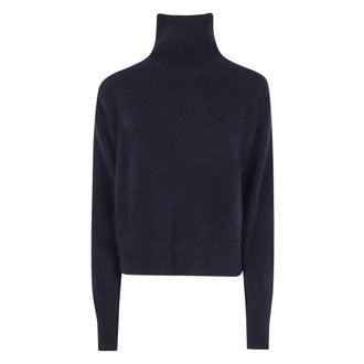 C.T. Plage Pullover mit hohem Kragen - - Knitwear - Damen - Schwarzk - XS
