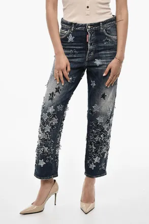 Dsquared2 Patchwork Vintage-Effect Jeans Dsquared2