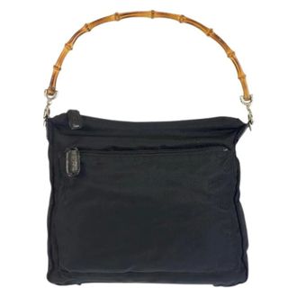 Gucci Pre-owned Bamboo Nylon Handbag - Femme - Pre-owned - Noir - Taille: ONE Size