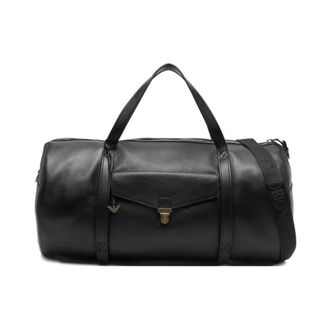Emporio Armani Homme, Sacs, Noir, Taille: ONE Size ASV Icon Sac de voyage en cuir grain&eacute;