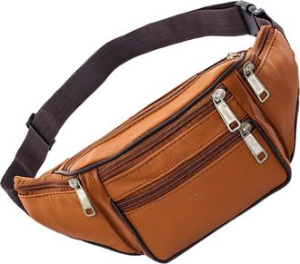 Valiclud Sportliche Herren Bauchtasche Gelb PU Outdoor Gürteltasche Hüfttasche mit Einfachem Design und Praktischem Stauraum für Handy Schlüssel Karten