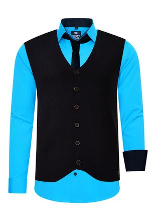 Rusty Neal Hemd mit Weste und Krawatte 3-teilig