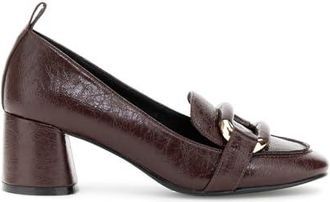 Caf&egrave;noir D&eacute;collet&eacute; Effet Cuir Avec Agrafe, Pour Femme, Couleur Rouge, Taille 36