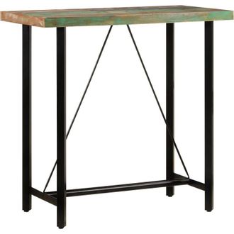 vidaXL Table de bar 110x55x107 cm bois massif de r&eacute;cup&eacute;ration et fer - Vidaxl