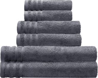 Kleine Wolke 3003912262, Handtuch 50x100 Dunkelgrau 100% Baumwolle