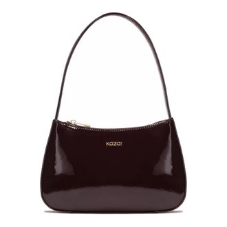 Kazar Kleine lackierte Tasche in kastanienbrauner Farbe - - Bags - Damen - Braun - ONE SIZE