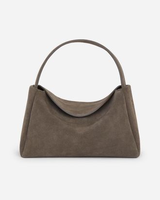 Arket Schultertasche Aus Veloursleder -Braun
