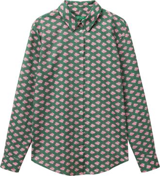 Benetton Damen Camicia 5q6sdq0ay Hemd, Mehrfarbig, XX-Small