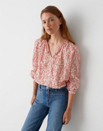 OPUS Langarmbluse FISANNA Loose aus leichter Baumwolle