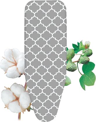 Generic Baumwolle Bügelbrettbezug,90x30cm 100x34cm 110x34cm 120x38cm Haus Bügeltischbezug Hotel Bügelbrett Bezug Bügelbezug Mit Kordelzug(Grau,92x33cm)