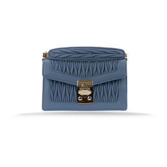Miu Miu Schultertasche mit Schnappverschluss - - Bags - Damen - Blau - ONE SIZE