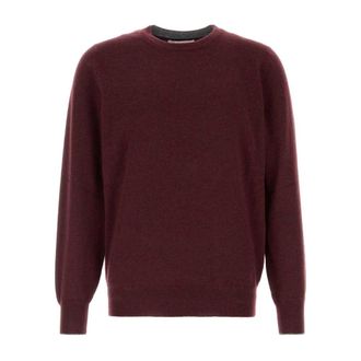 Brunello Cucinelli Melange Kaschmir Pullover - - Knitwear - Herren - Braun - L