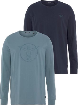 Chiemsee Langarmshirt CHIEMSEE, Herren, Gr. 3XL, blau (blaugrau, navy), Obermaterial: 100% Baumwolle, regular fit, Rundhals, Shirts Langarmshirt, Topseller