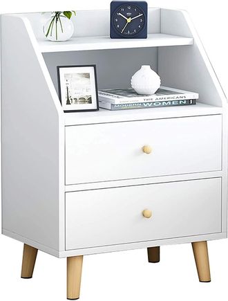 Generic Kompakter Nachttisch - Kleiner Beistelltisch Im Nordischen Stil Mit Kantenversiegelung, Nachttisch Oder Sofa-Beistelltisch for Schlafzimmer, Wohnzimme