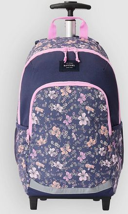 Rip Curl Wheeled Ozone 30L Mixed Rucksack navy pink