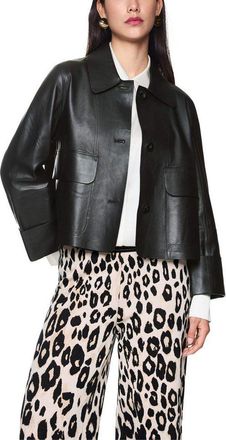 Marc Cain Lederjacke Feminine Rigour Premium Damenmode mit weitem Arm, hochwertiges Lammnappa, zeitloses Design, ungefüttert