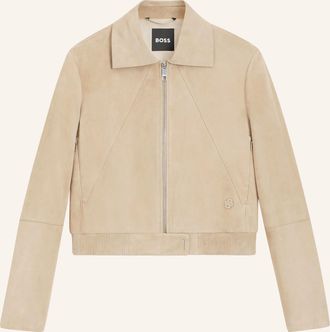 HUGO BOSS Lederblouson Salene beige