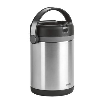 Emsa 509245 Isolier-Speisegef&auml;&szlig;, Mobil genie&szlig;en, 1,7 Liter, Mit 2 Speiseeins&auml;tzen, 100% dicht, Mobility, schwarz/anthrazit