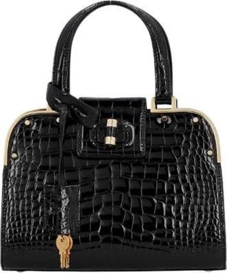 Saint Laurent Sac &agrave; main Uptown Kroko Pre-owned - Femme - Pre-owned - Noir - Taille: ONE Size