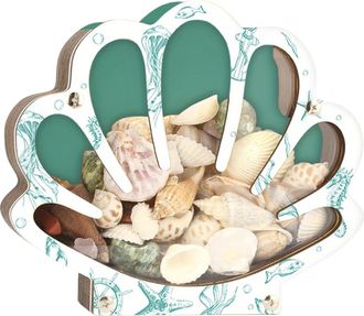 Generic Muschelvitrine - Tragbare durchsichtige Displaykoffer Muschelaufbewahrungsbox, Sommer Strandgeschenke, Meeresdekoration, dekorativ | f&uuml;r Zuhause, Samm