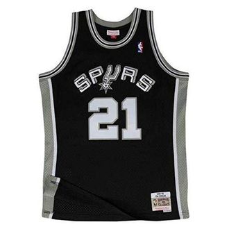 Mitchell & Ness San Antonio Spurs Tim Duncan 21 D&eacute;bardeur Black