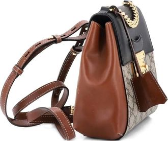 Gucci Padlock GG Coated Canvas and Leather Mini backpack - Braun