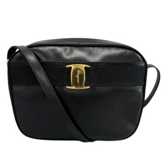 Ferragamo Pre-owned Leather Shoulder Bag - - Pre-owned - Damen - Schwarzk - ONE SIZE