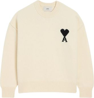 Ami Homme, Pulls, Beige, Taille: 2XL Crewneck Sweater