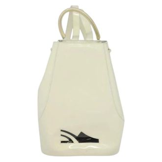 Ferragamo Pre-owned Lederrucksack - - Pre-owned - Damen - Wei&szlig; - ONE SIZE