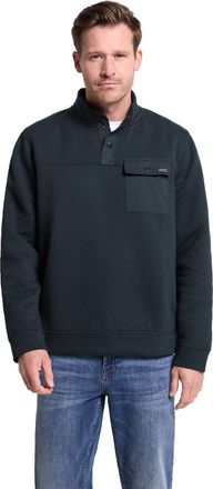 Street One Men Herren Troyer Struktursweatshirt